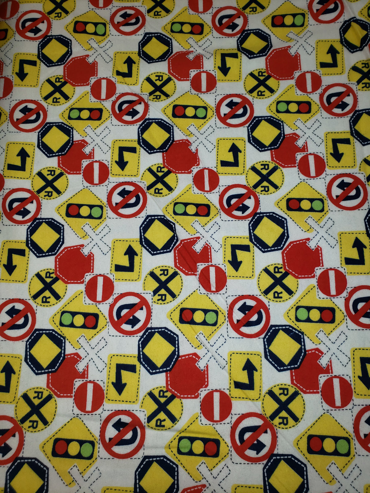 100% COTTON FLANNEL PRINTS - ROAD SIGNS — North Cobalt Flea Market