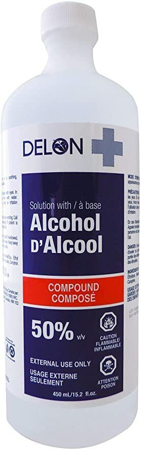 DELON RUBBING ALCOHOL 50% 450 ML — North Cobalt Flea Market
